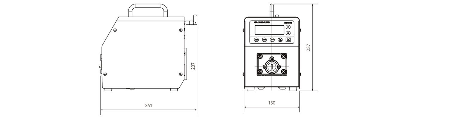 BT600S Speed Variable Intelligent Peristaltic Pump - Lead Fluid