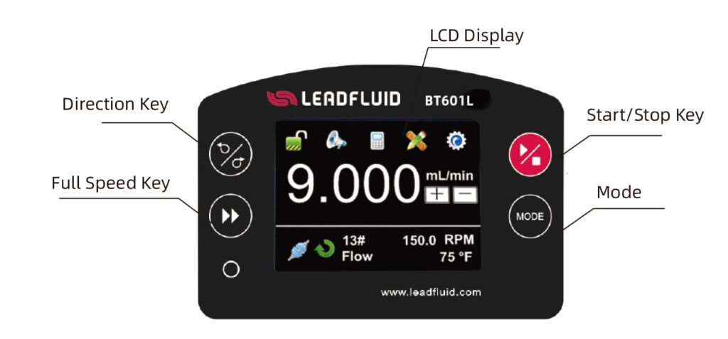 BT601L Intelligent Flow Peristaltic Pump - Lead Fluid