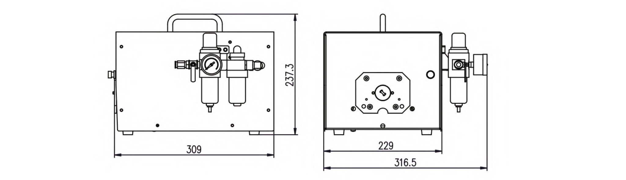 FG601S-Q Pneumatic Type Peristaltic Pump - Lead Fluid