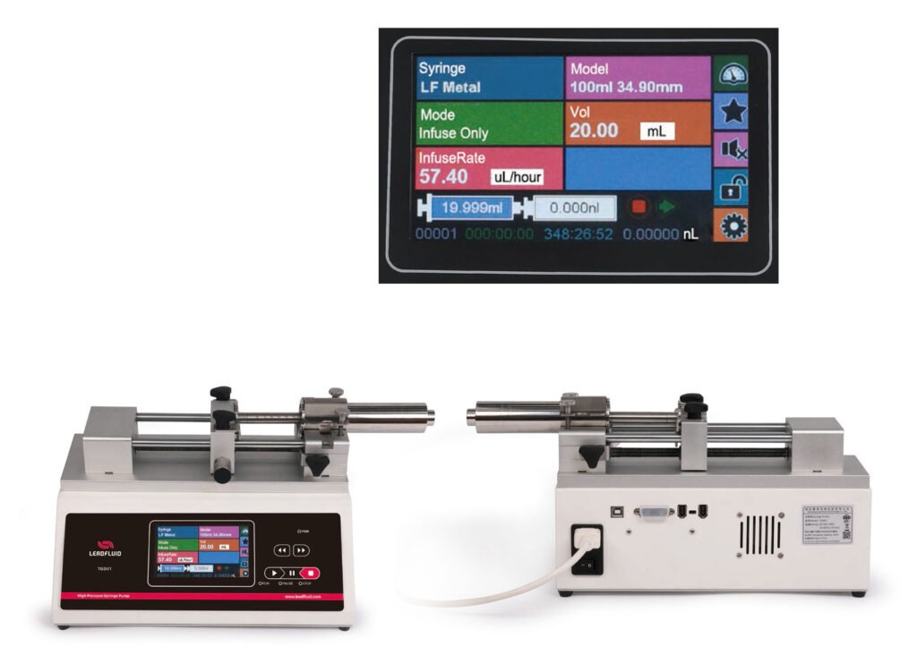 TGD01 Precision High Pressure Syringe Pump - Lead Fluid